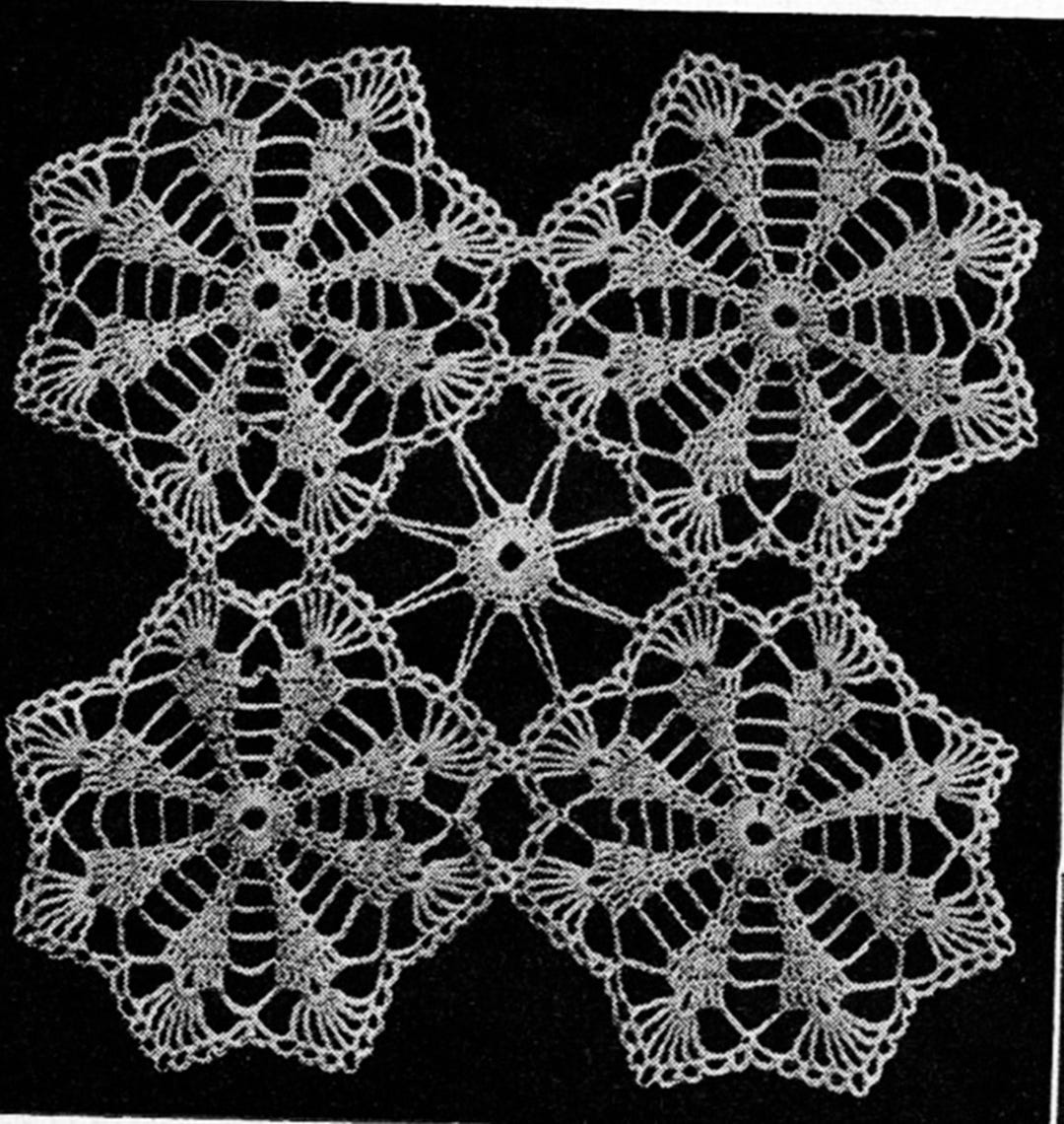 1950s Crochet Tray Cloth Pattern (PDF Download) - Etsy