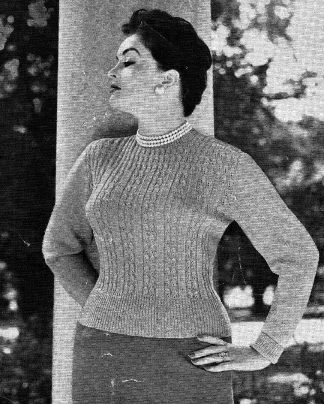 1950s Sonia Jumper Pattern (PDF Download) - Etsy
