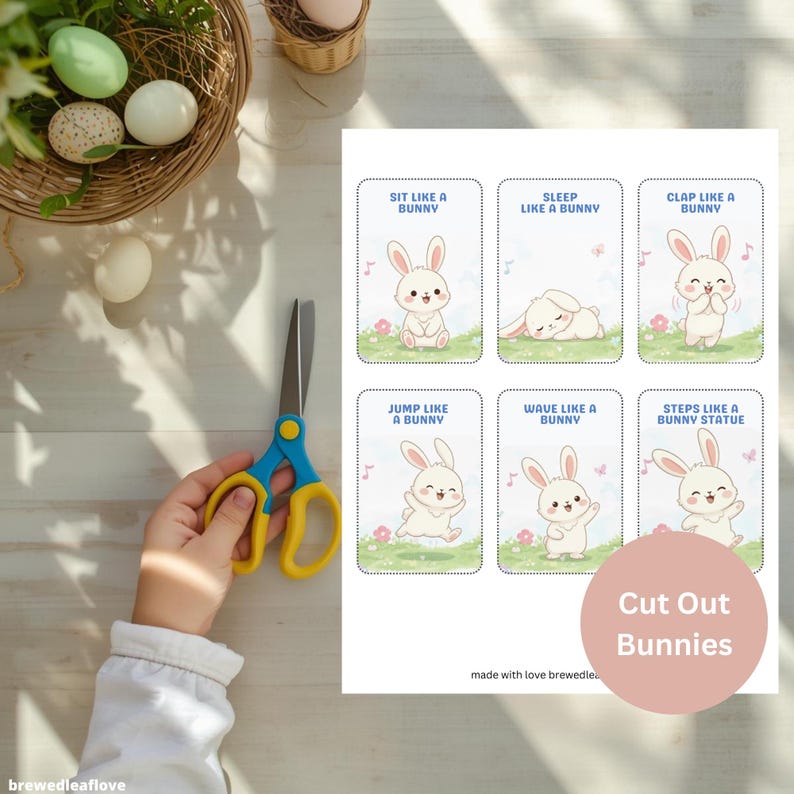 Bunny Hop Freeze Game Printable – Easter - Movement Activity - for ...