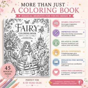 Fairy Coloring Pages for Kids | Magical Castles, Treehouses, Enchanted ...