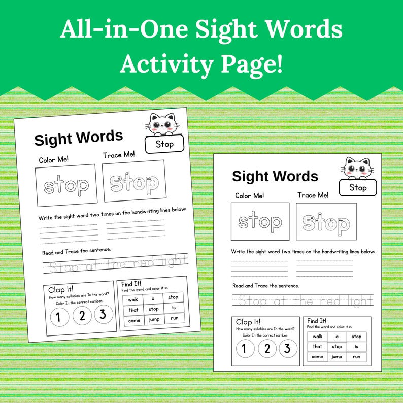 Sight Word Worksheet, 100 Fry Sight Words, High Frequency Words, Fry ...