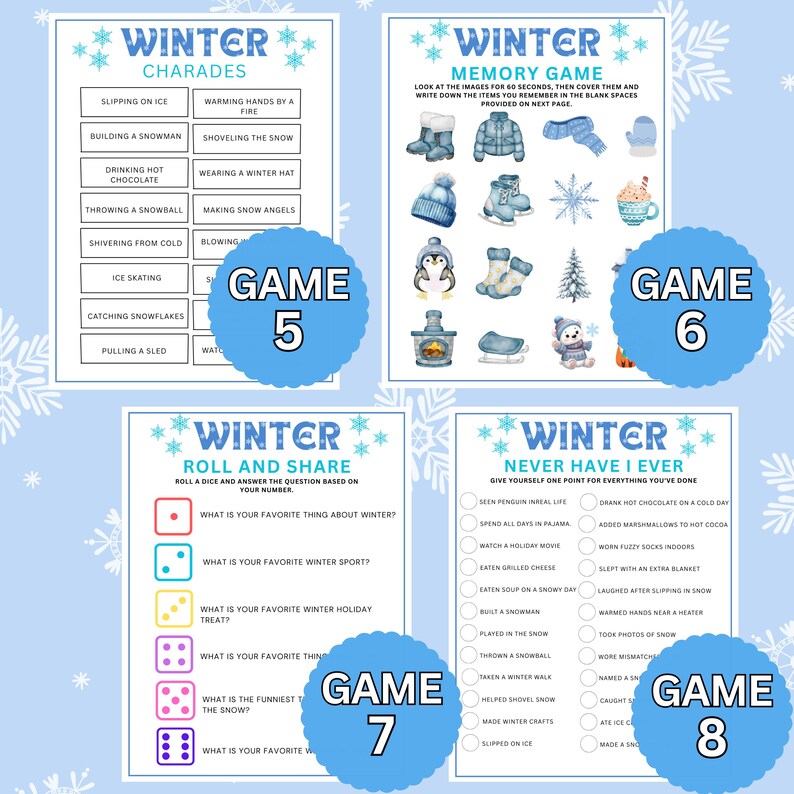 Winter Party Games, Family Winter Games, Winter Class Party Games ...