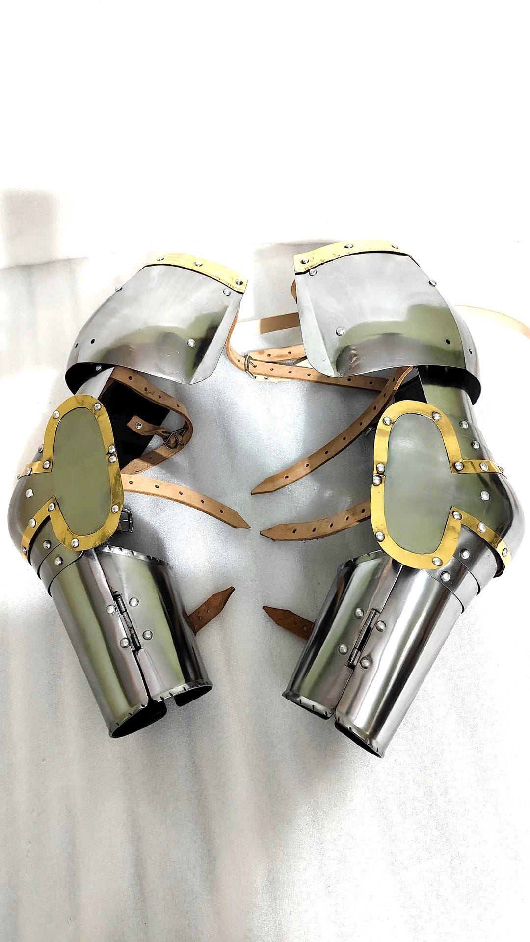 Medieval Knight Arm Armor Set | Handmade Steel Pauldrons & Arm Guards ...