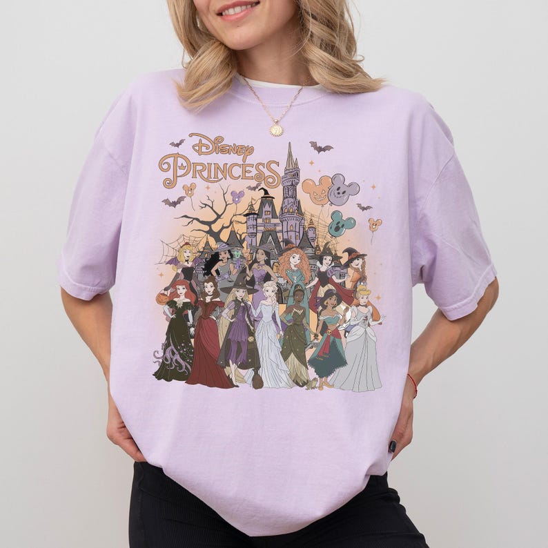 Retro Disney Princess Halloween Shirt, Disney Halloween Trip Shirt ...
