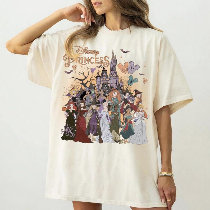 Retro Disney Princess Halloween Shirt, Disney Halloween Trip Shirt ...