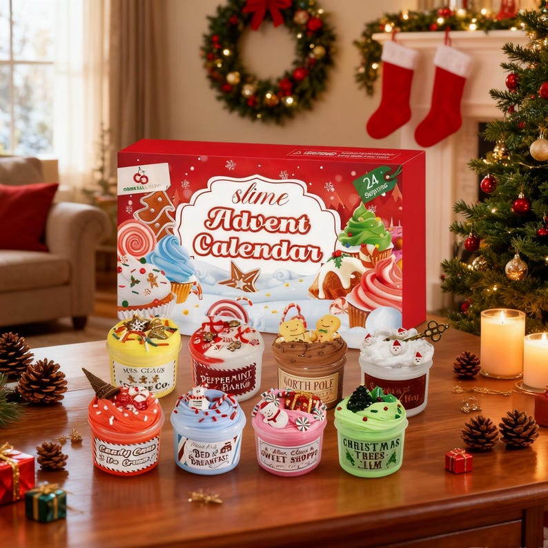 DIY Slime Advent Calendar 2025, 24 Christmas Surprises - Etsy