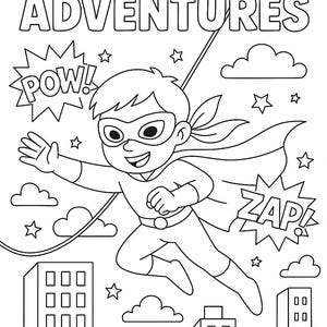 Super Adventures Colouring Page | Printable Superhero Colouring Sheet ...