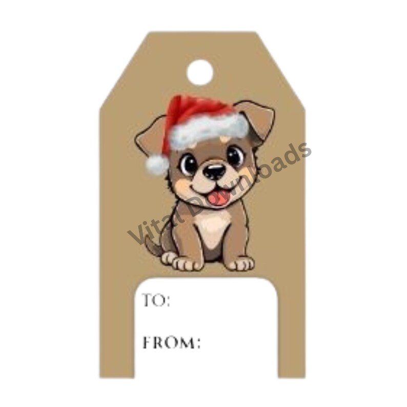 16 Printable Christmas Gift Tags | Cute Baby Animal Tags | Santa Hat ...