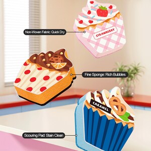 Cute Kitchen Sponge Set Gift Box | 24/18/12 Pcs Decorative Sponges ...