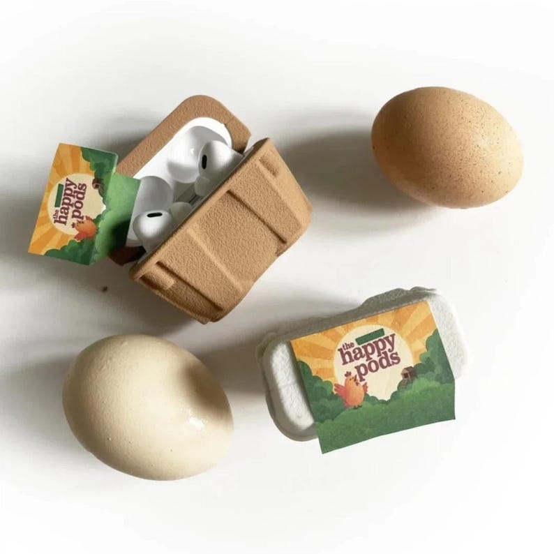 Egg Carton Airpods Case, Cute Egg Tray Style Protective Case for ...