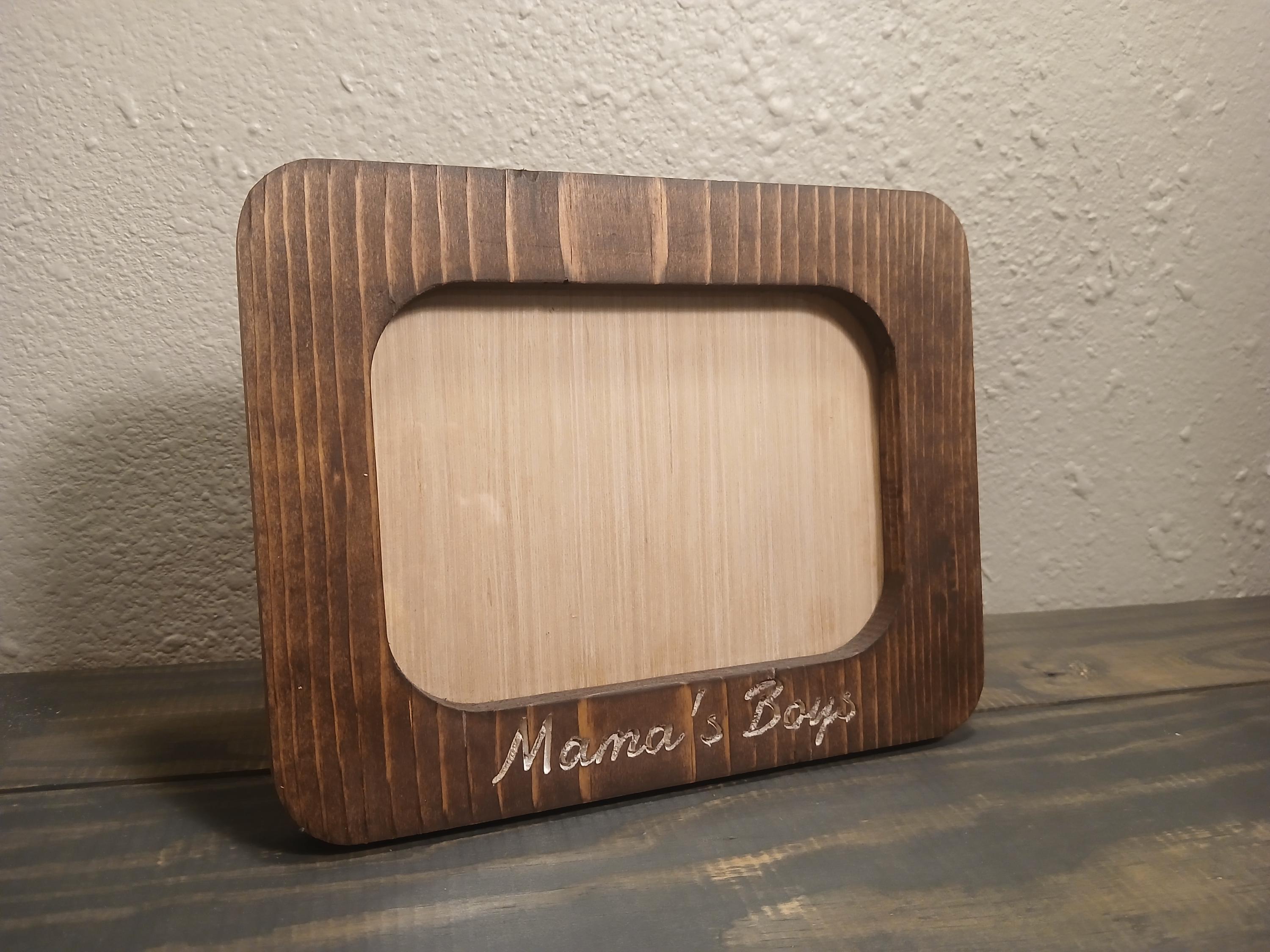 Personalized 5x7 Wooden Frame | Custom Engraved Photo Frame | Rustic ...