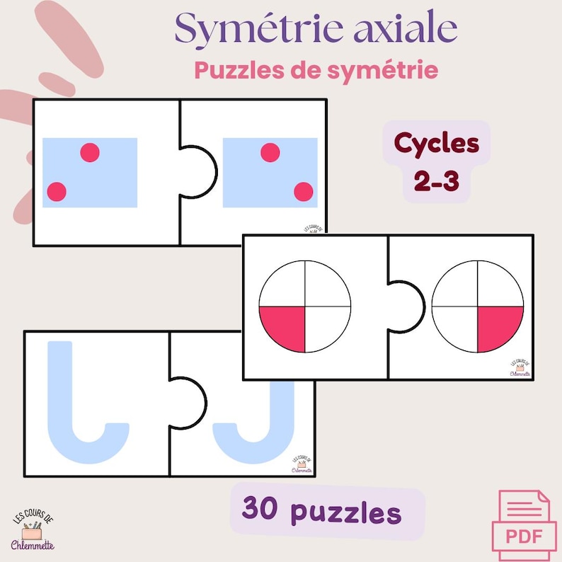 Axial Symmetry Puzzles - Matching a Shape With Its Symmetrical ...
