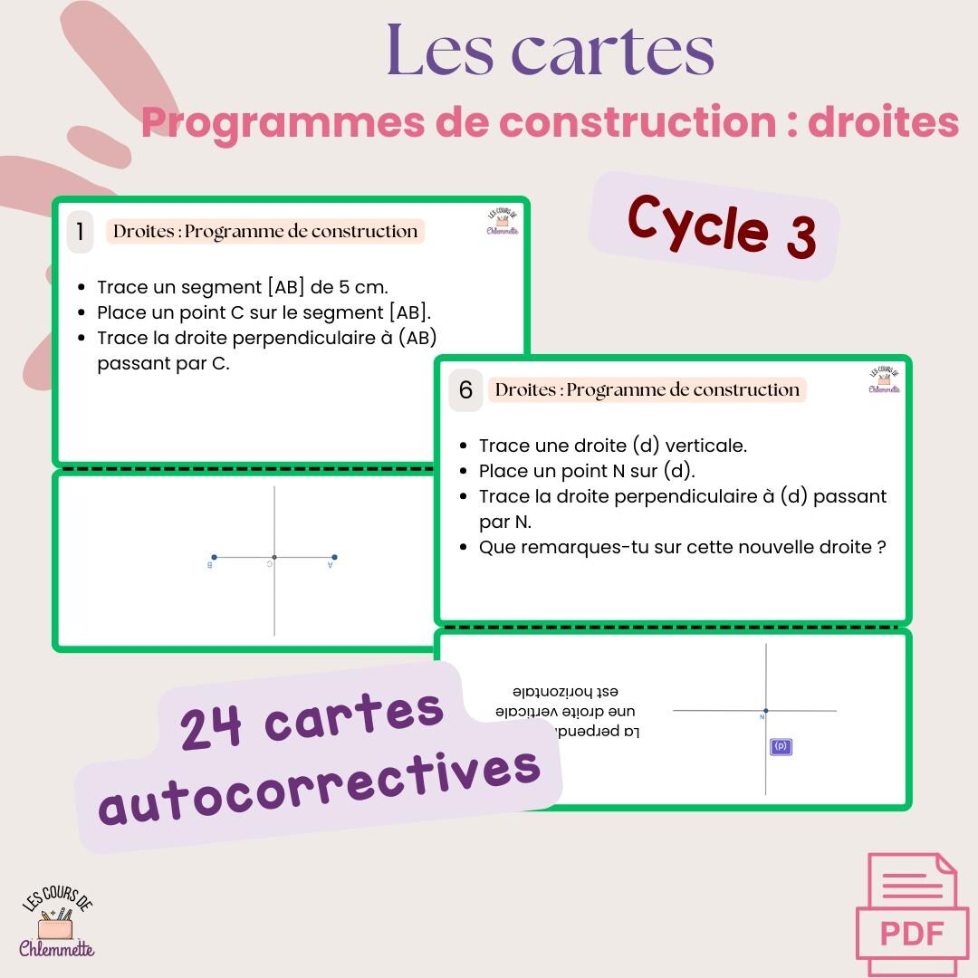 Parallel and Perpendicular Lines (grades 4-6) - Construction, Geometry ...