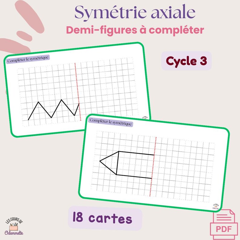 Axial Symmetry Worksheets - Complete the Symmetrical Shape on a Grid ...
