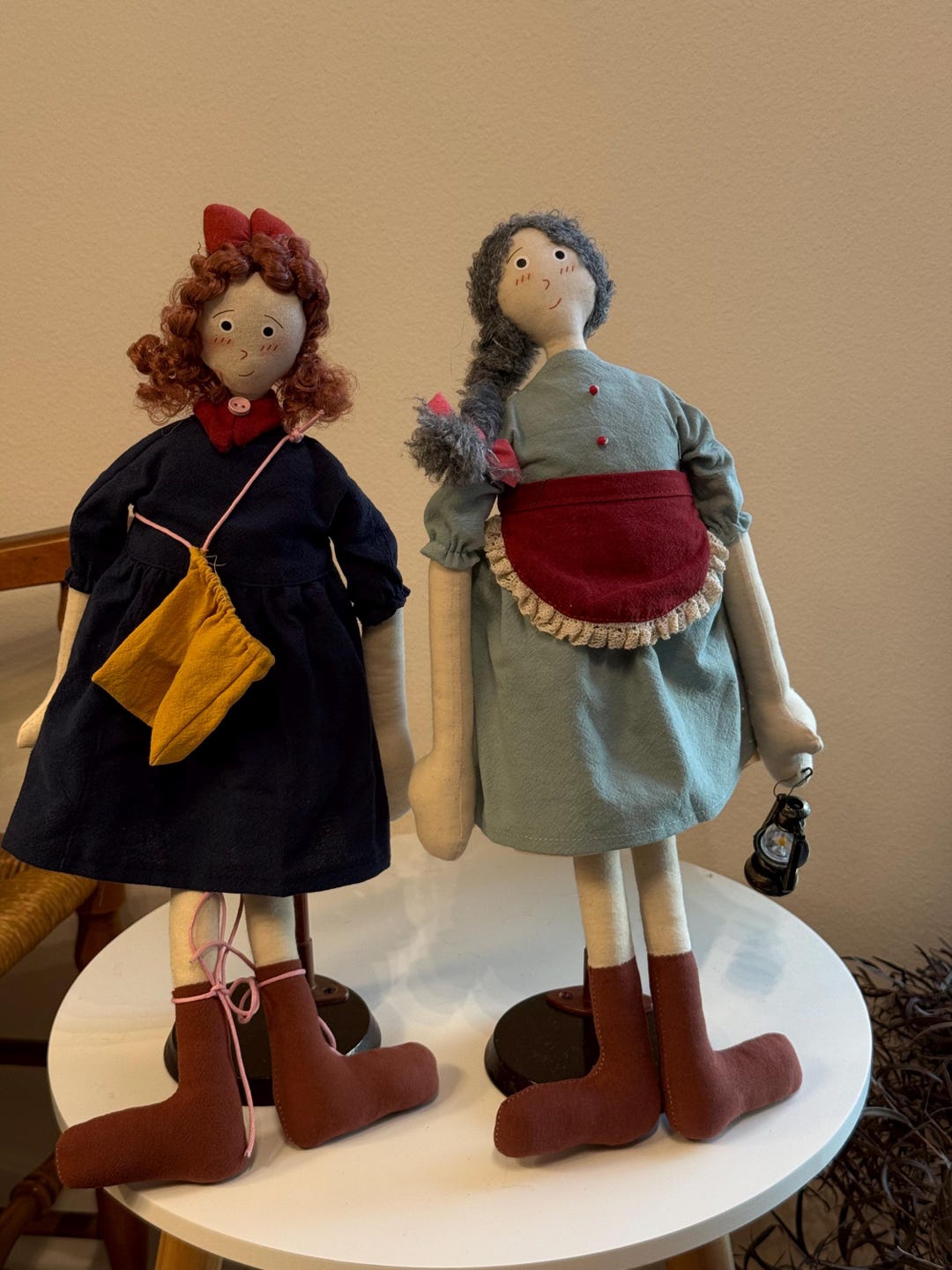 Handmade 40cm Cottagecore Cloth Doll | Woolhair Fabric Doll | Floral ...