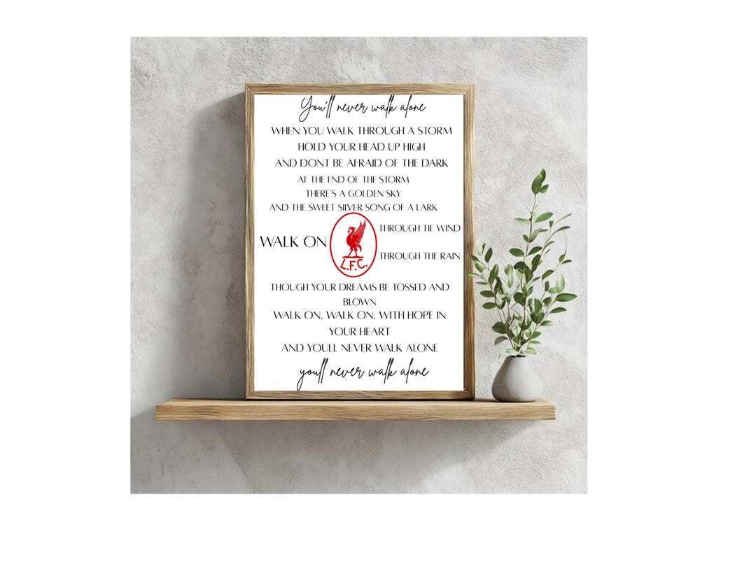 You'll Never Walk Alone Lyrics Poster - Etsy