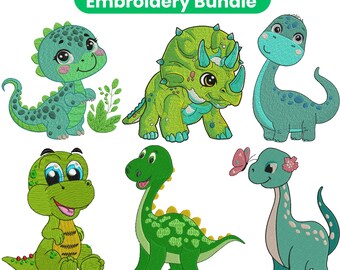 Dinosaur Embroidery Design, Mini Dinosaur Embroidery, Cute Dinosaur ...