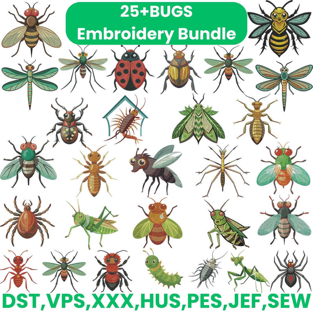 Bug Embroidery Design, Insect Embroidery, Insect, Cute, Little, Spider ...