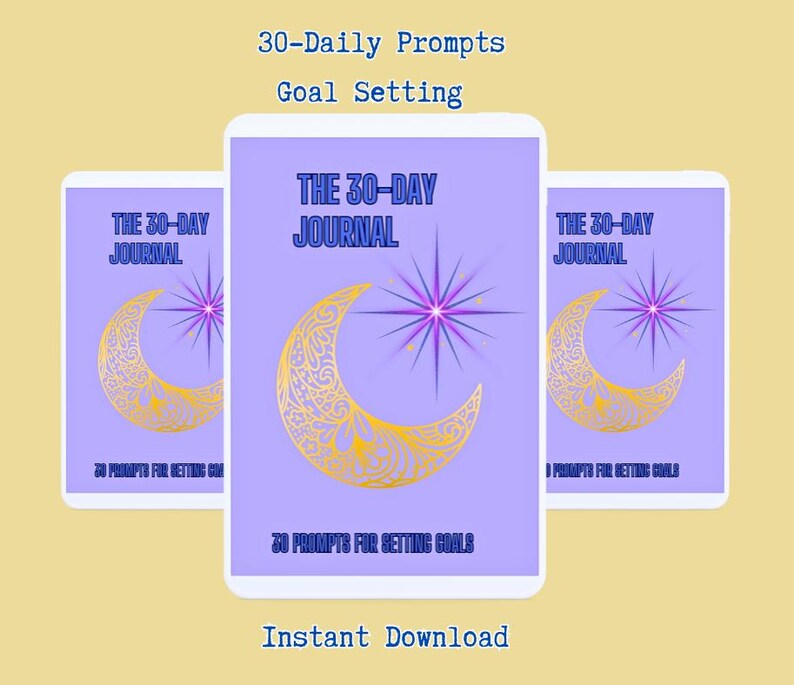 30-day Goal Setting Journal: Daily Prompts (digital Download) - Etsy