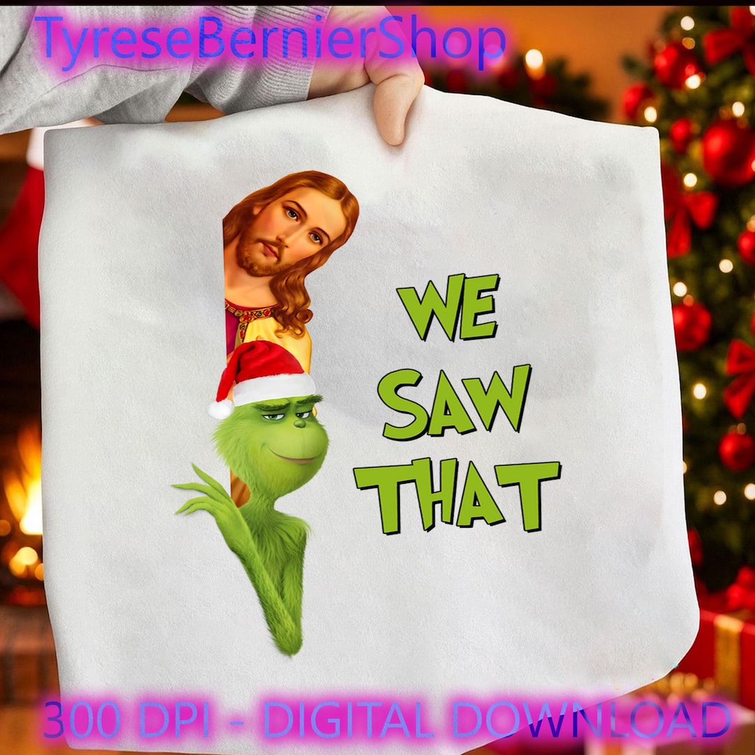 Funny Grinch Jesus Christmas PNG, Christian Holiday Clipart (digital ...