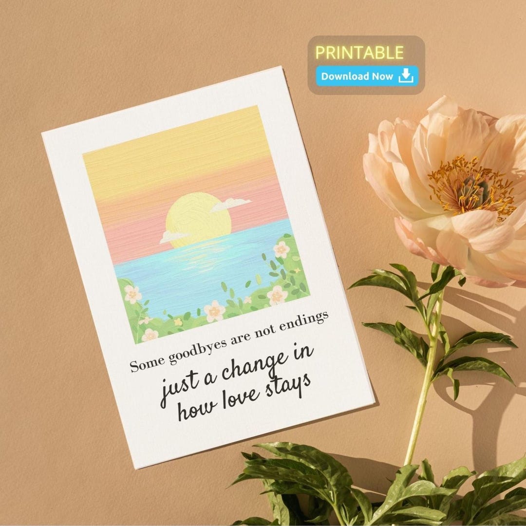Meaningful Sympathy Card - Grief, Mourning Card With Landscape (digital ...
