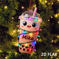 Boba Ornament,boba Milk Tea Ornament,bubble Tea Ornament,boba Milk Tea ...