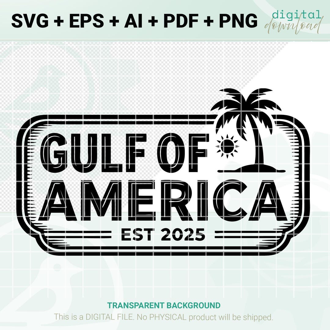 Gulf of America Hat Patch – Beach Vibe SVG – Laser Cut File – Leather ...