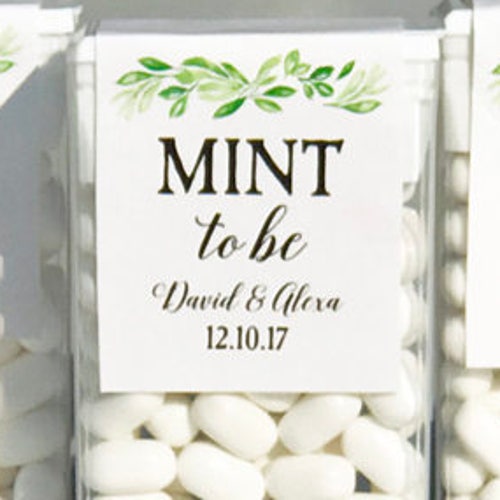 Greenery Mint to Be Label Template Wraparound Printable | Etsy Canada