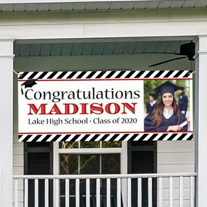 Graduation Photo Banner in ANY School Colors Class of 2020 | Etsy