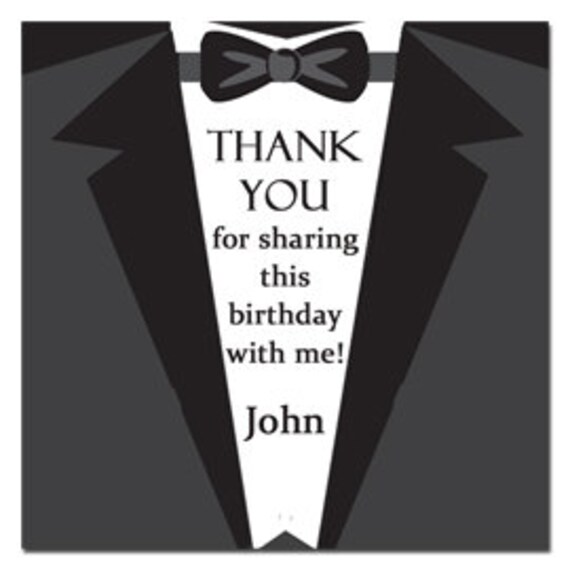 Tuxedo Thank You Favor Tags, Cupcake Toppers Printable - Personalize in ANY Way - Men's Formal ...