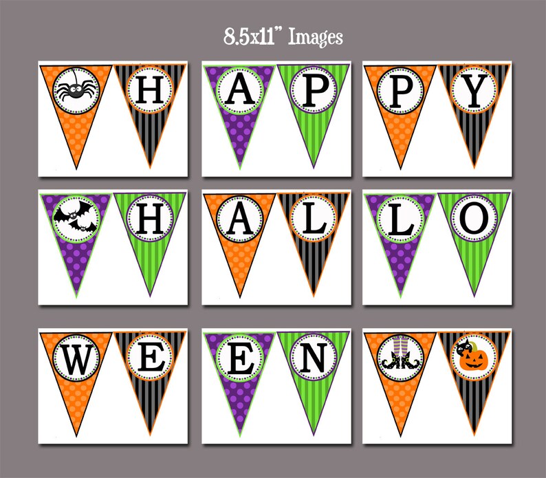 Happy Halloween Banner Printable INSTANT DOWNLOAD Fun and | Etsy
