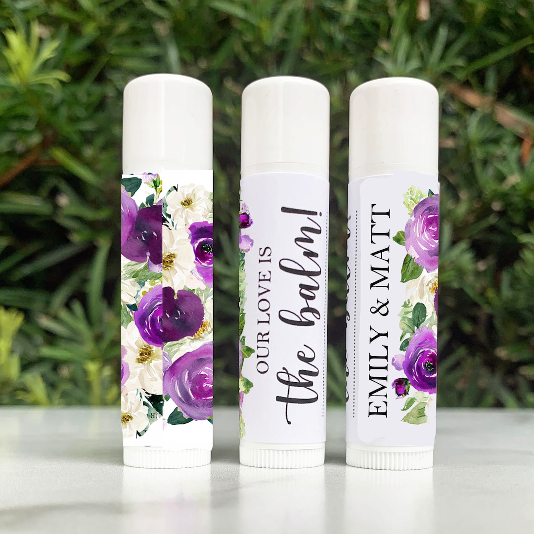 Purple Lip Balm Our Love is the Balm Favors Wedding Bridal Shower ...