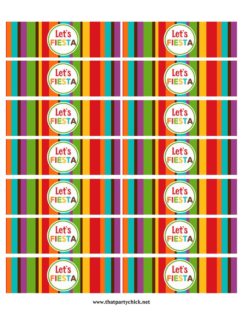 Fiesta Napkin Rings Printable Instant Download Let's - Etsy