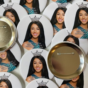 Personalized Photo Pins Buttons (set of 5) Custom Photo Button Beauty ...