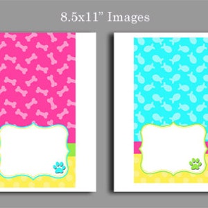 Cat & Dog Tent Labels: Pet Party Food Cards (instant Download, PDF) - Etsy