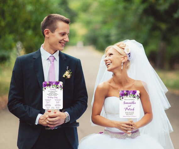 Purple fans wedding store