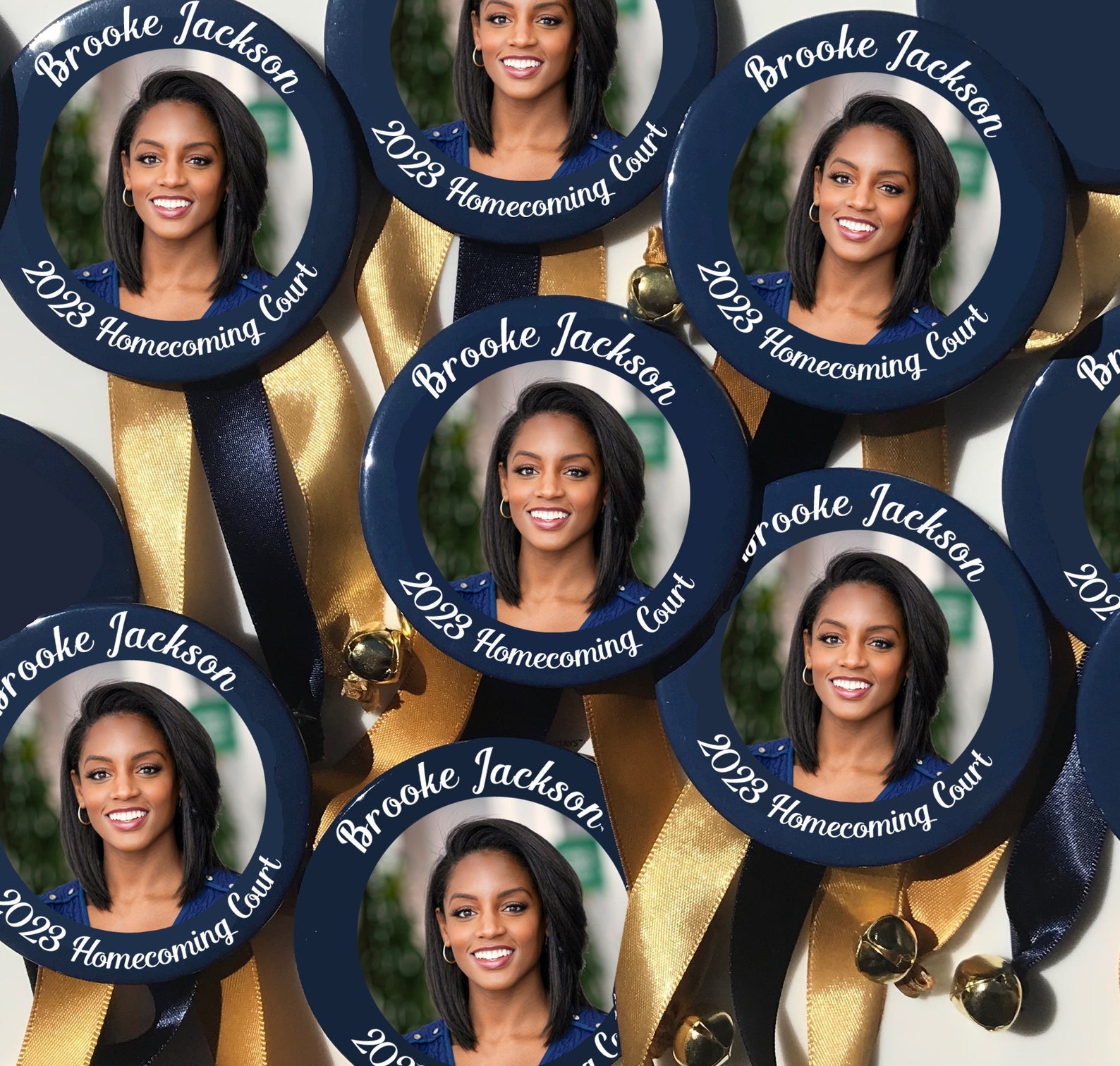 Homecoming Court Queen Photo Pins Buttons (set of 5) ANY Color ...