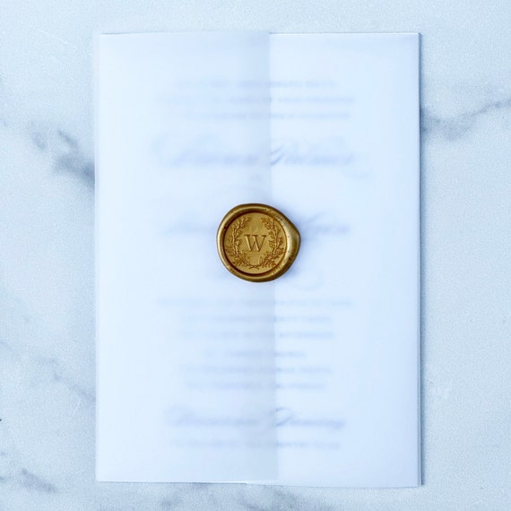 Vellum Wraps Unprinted Jackets Wedding Suite Invitation Set Gatefold by ...