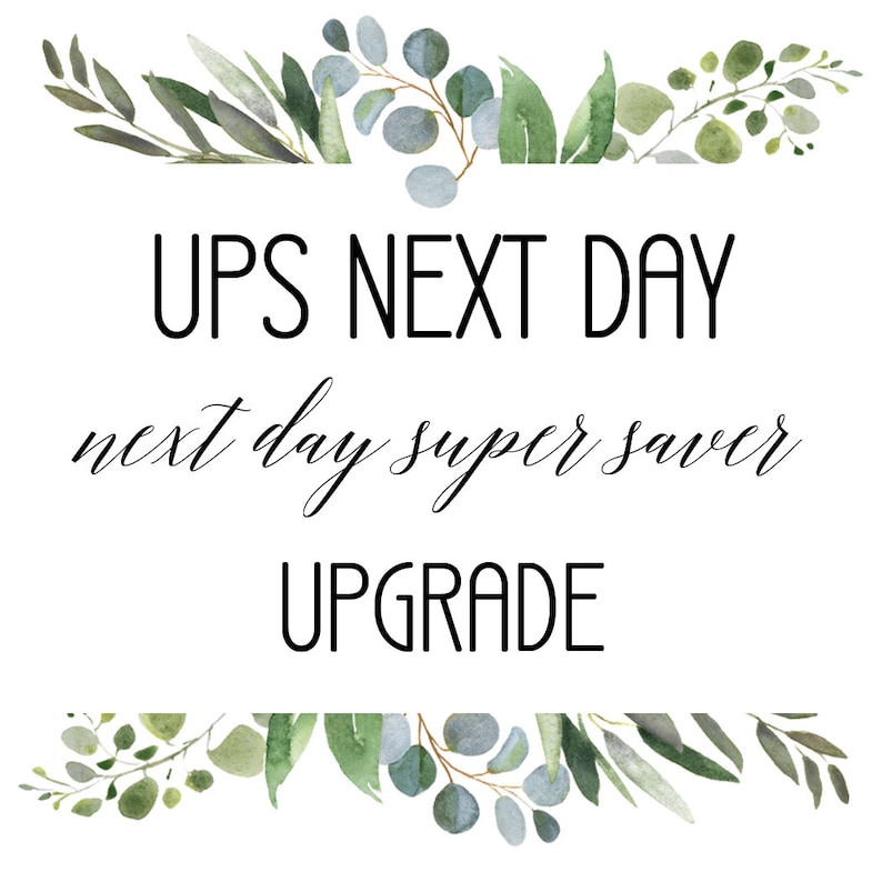 UPS Super Saver Next Day Air UPGRADE - Etsy
