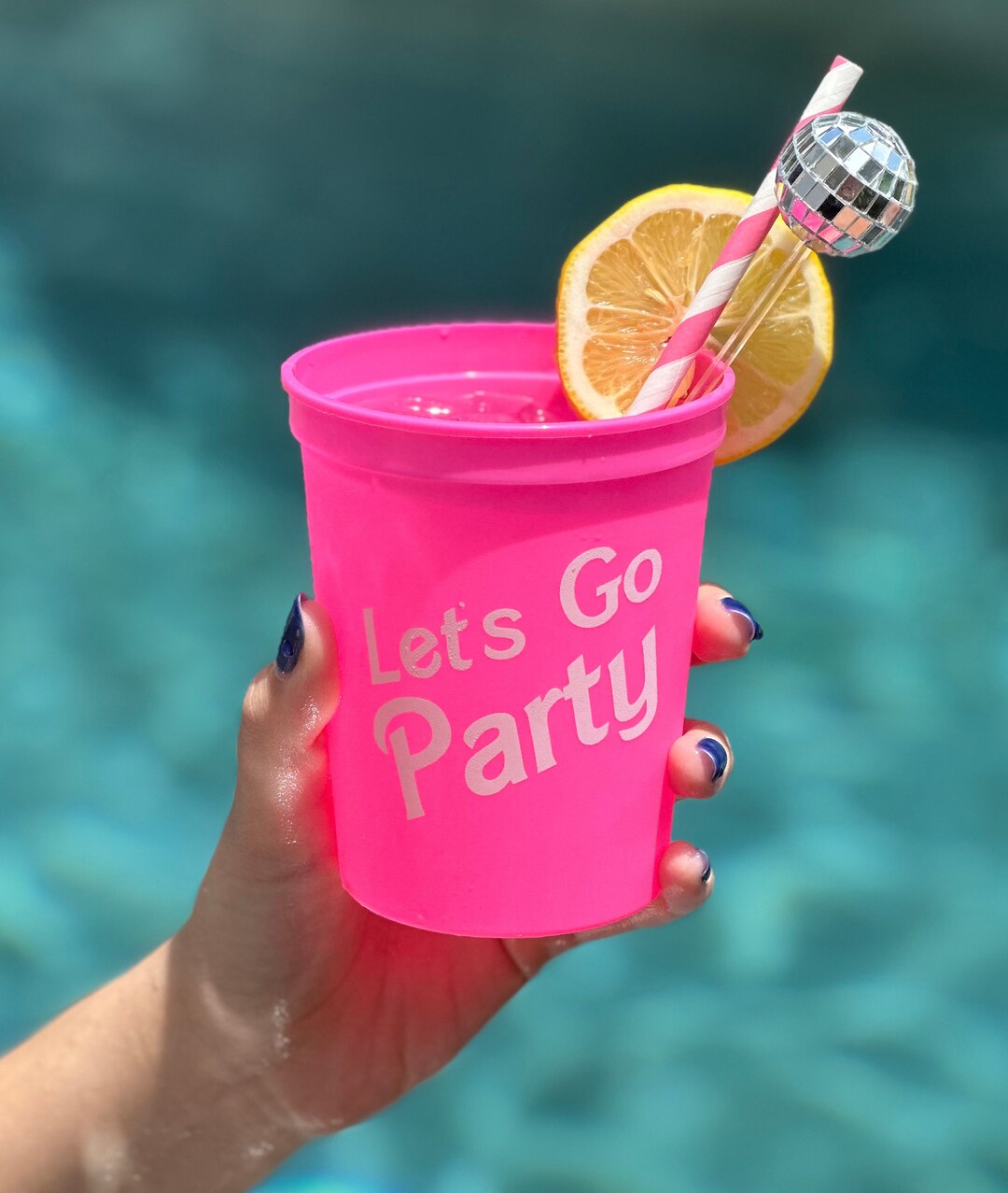Hot Pink Party Cups Set of 10 Bachelorette Birthday Sorority Disco ...