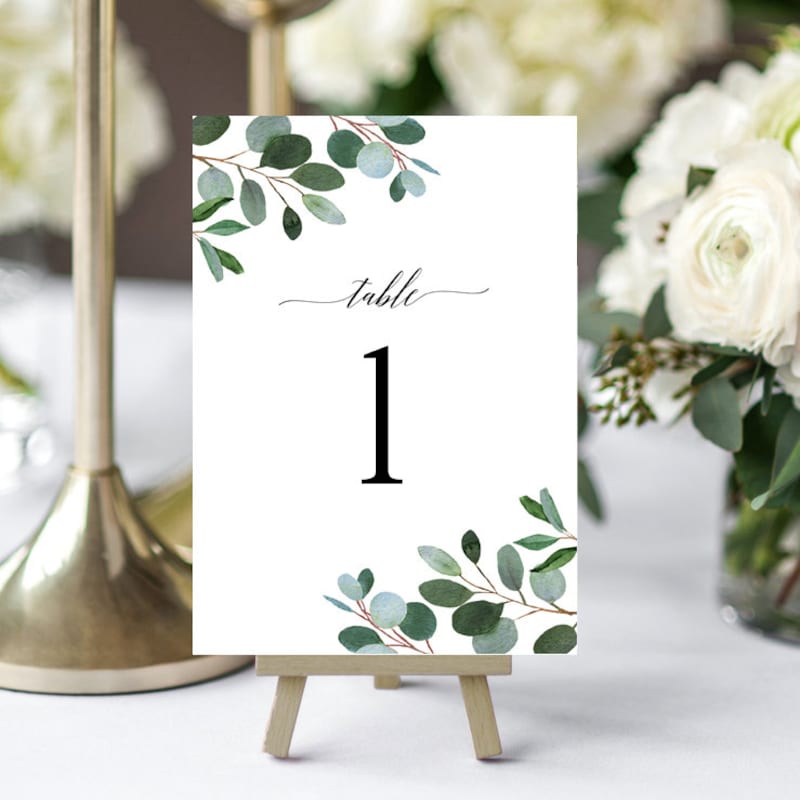 Table Number Cards - Etsy