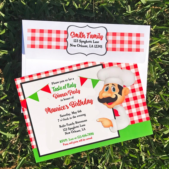 Italian Dinner Party Invitations