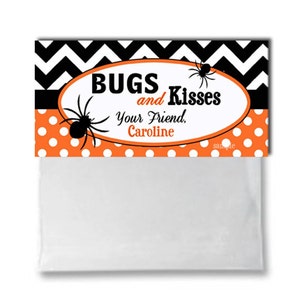 Halloween Bugs and Kisses Treat Set - Tent Style Tags, Bags, and Spider ...