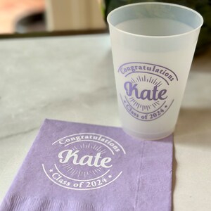 Personalized Graduation Frosted Cups 12oz Class of 2026 Graduation ...