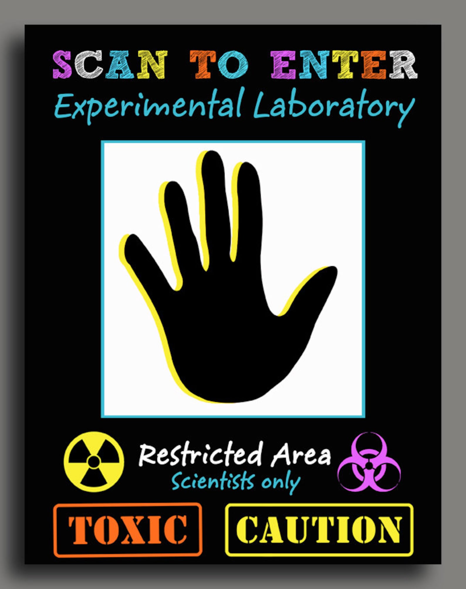 Science Scan to Enter Sign Printable Super Science - Etsy