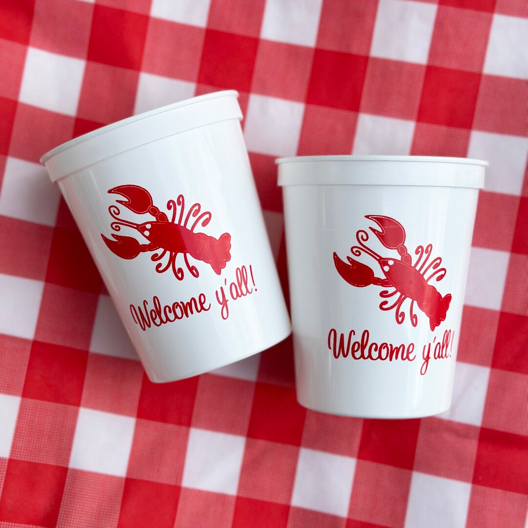 Crawfish Cups Ready to Ship SET OF 10 Boil Birthday Graduation ...