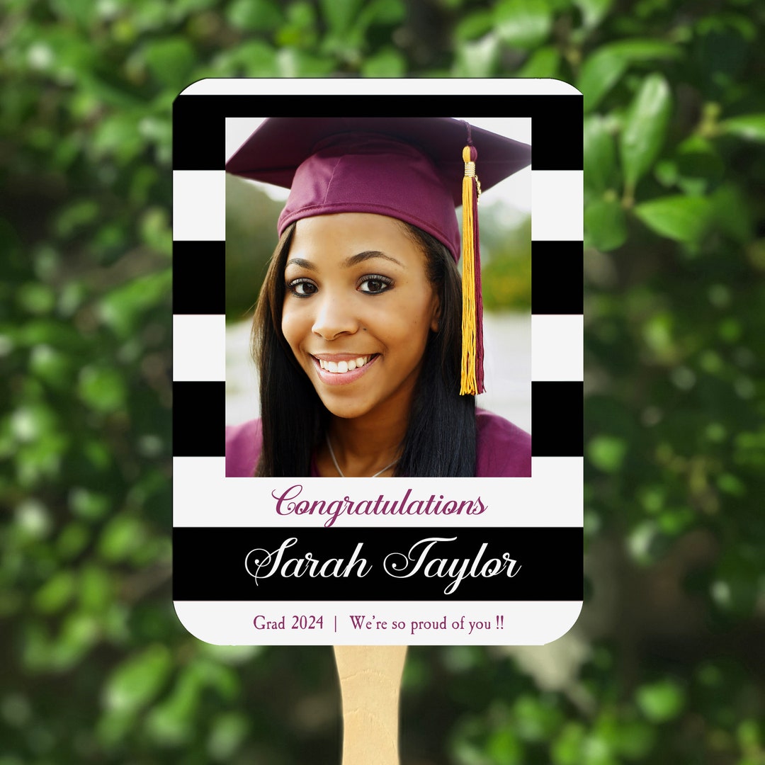 Graduation Fans Personalized College Graduation Fan Min Order 25 High ...