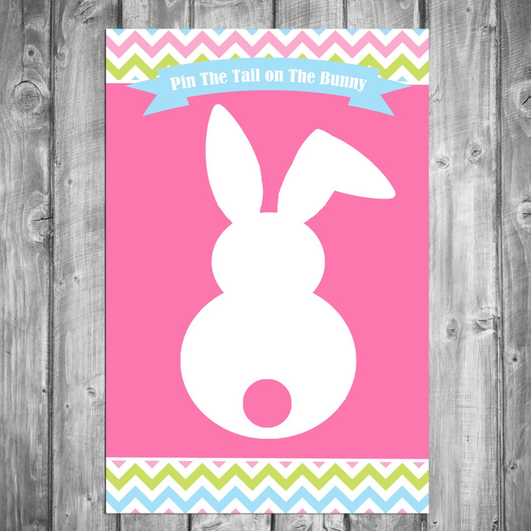 50% OFF SALE - Pin the Tail on the Bunny Game Printable - Instant ...