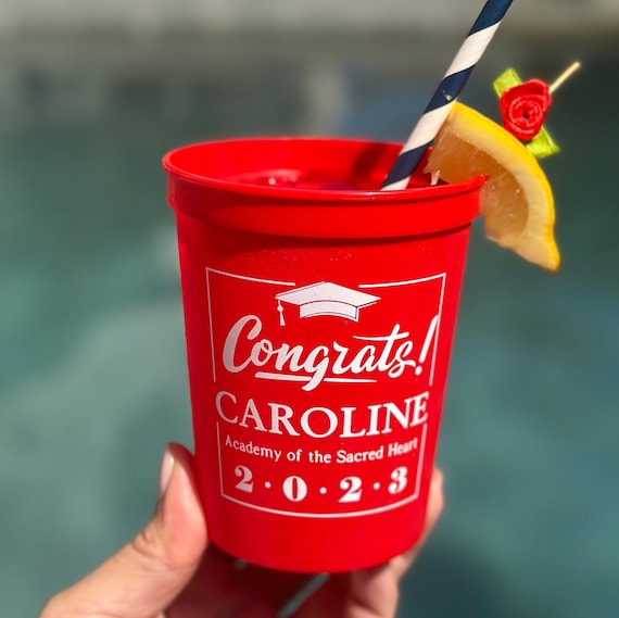 Personalized Graduation Cups 16oz Class of 2023 Graduation Party - any ...