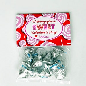 Personalized Valentine Tent Style Bag Topper Printed With Bags and FREE ...